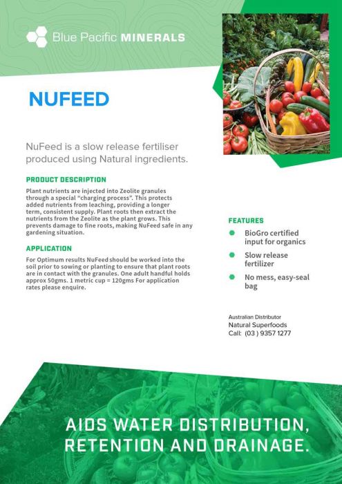 NuFeed - Unique Animal grade Zeolite 25kg - Pet Detox Supplements